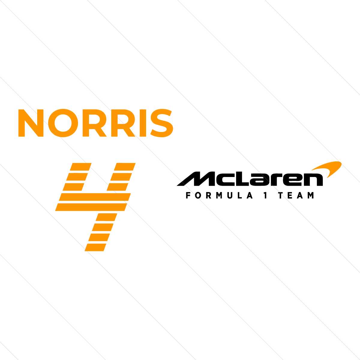 Lando Norris McLaren Formula 1 SVG | Inspire Uplift