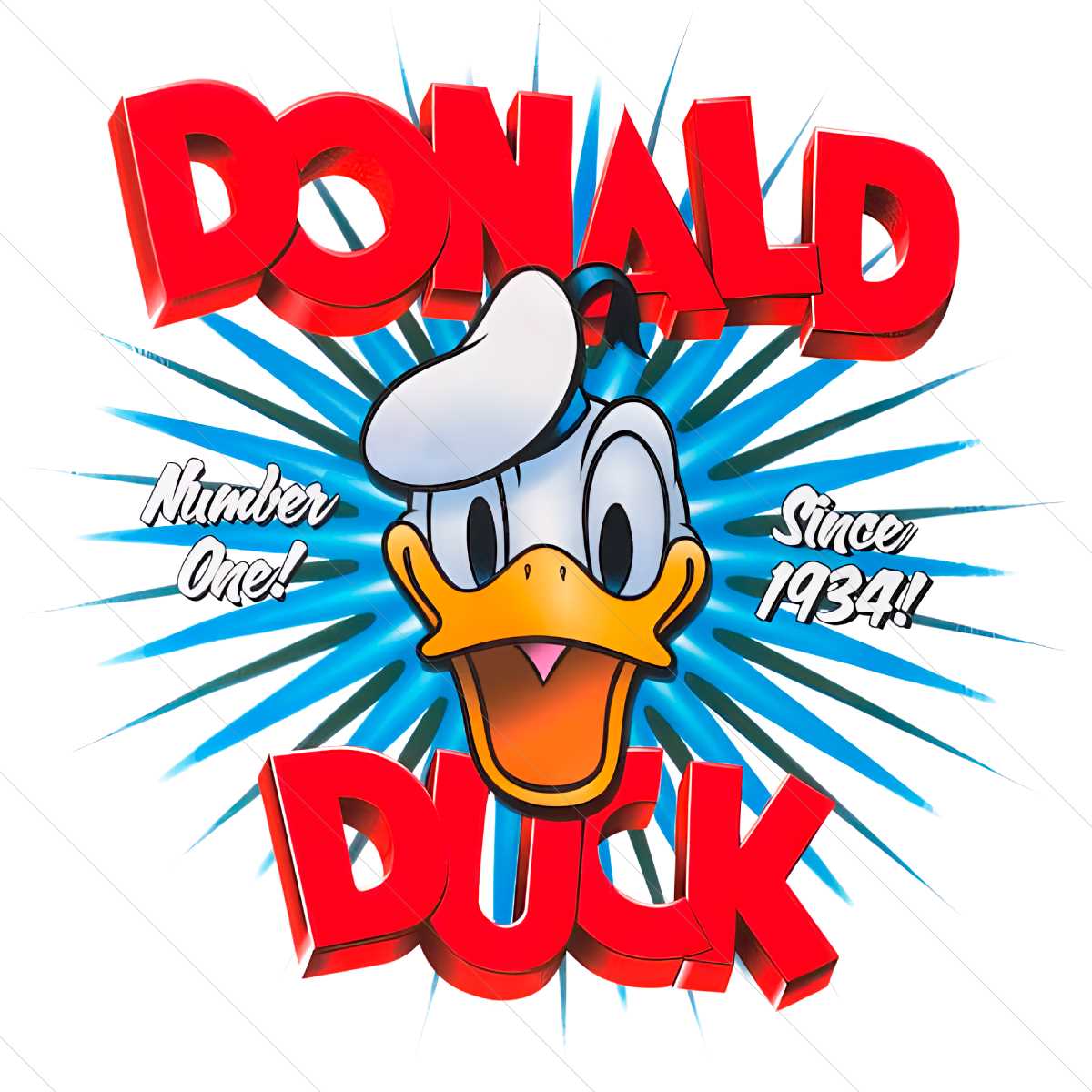 Donald Duck Number One Since 1934 90th Birthday PNG | Inspire Uplift