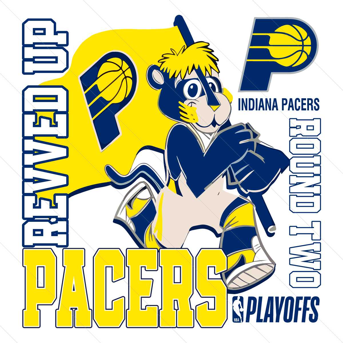 Indiana Pacers 2024 Boomer Revved Up Playoffs SVG | Inspire Uplift