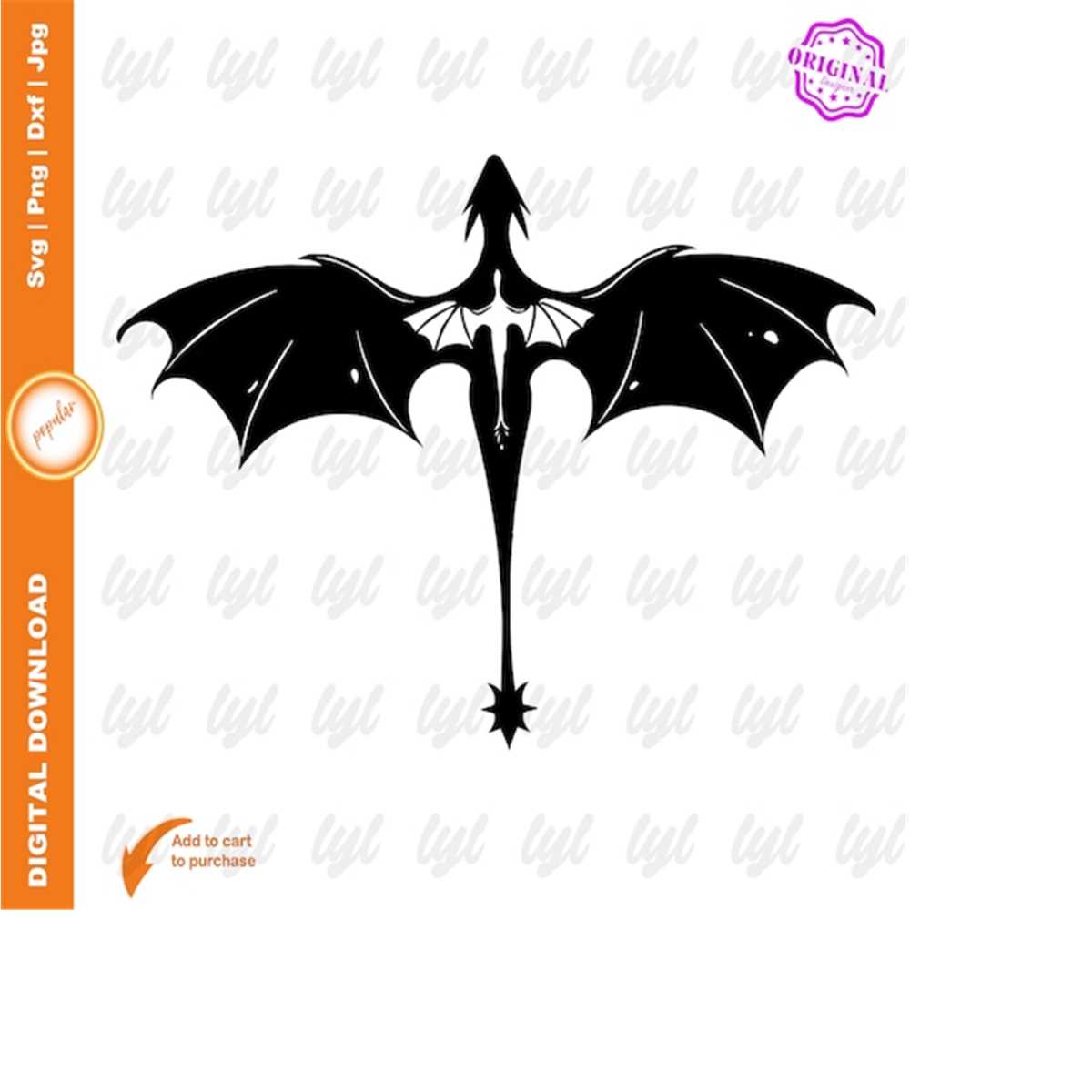 Fourth Wing SVG: Dragon SVG file for Cricut, Downloadable SV | Inspire ...