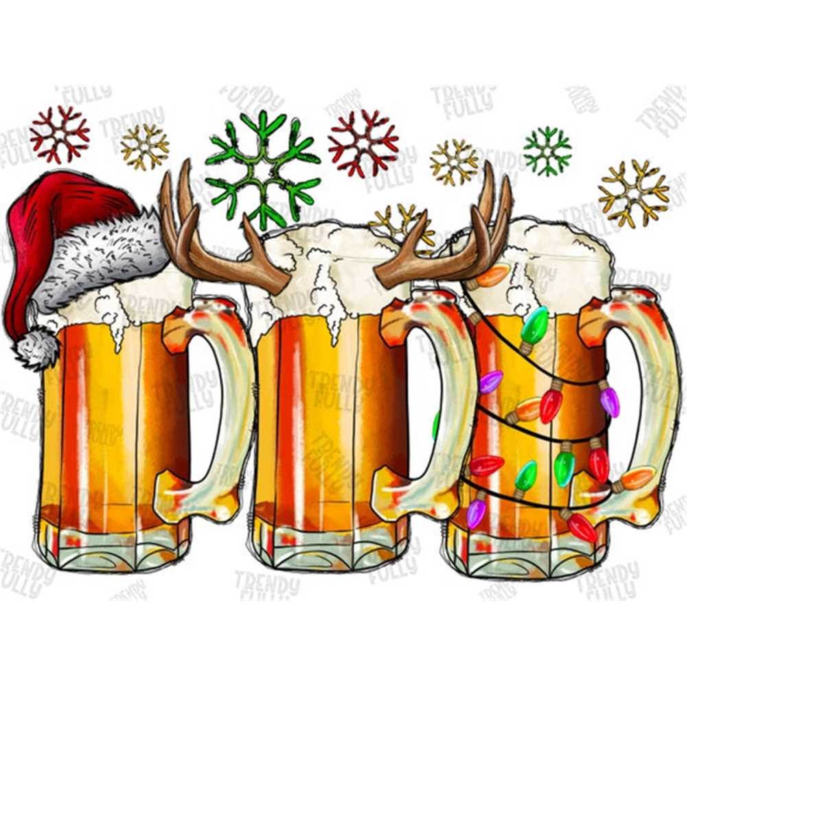 Christmas Beers Png Sublimation Design, Merry Christmas Clip - Inspire ...