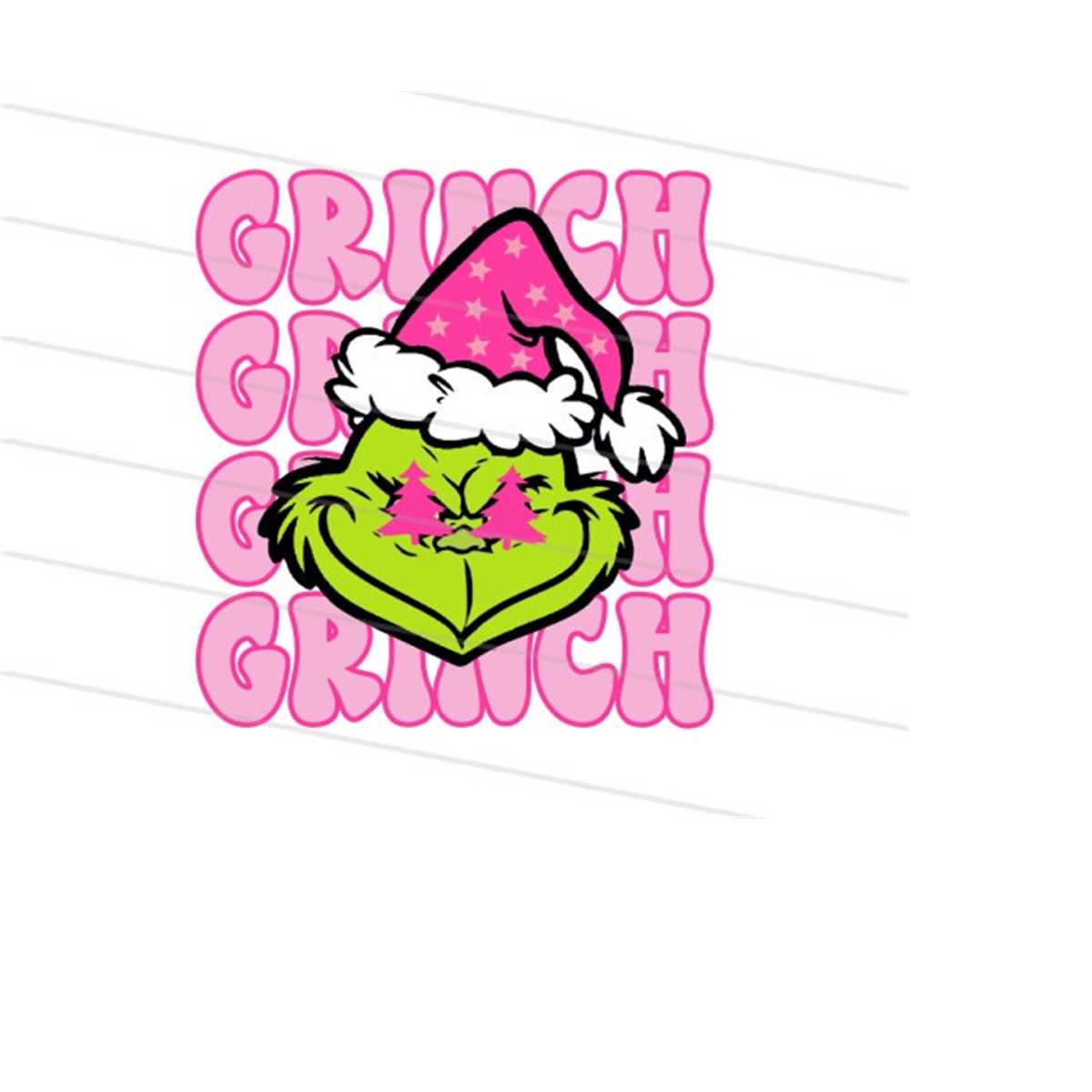 Grinch Face Preppy PNG Grinch Pink Green Preppy Christmas Gr | Inspire ...