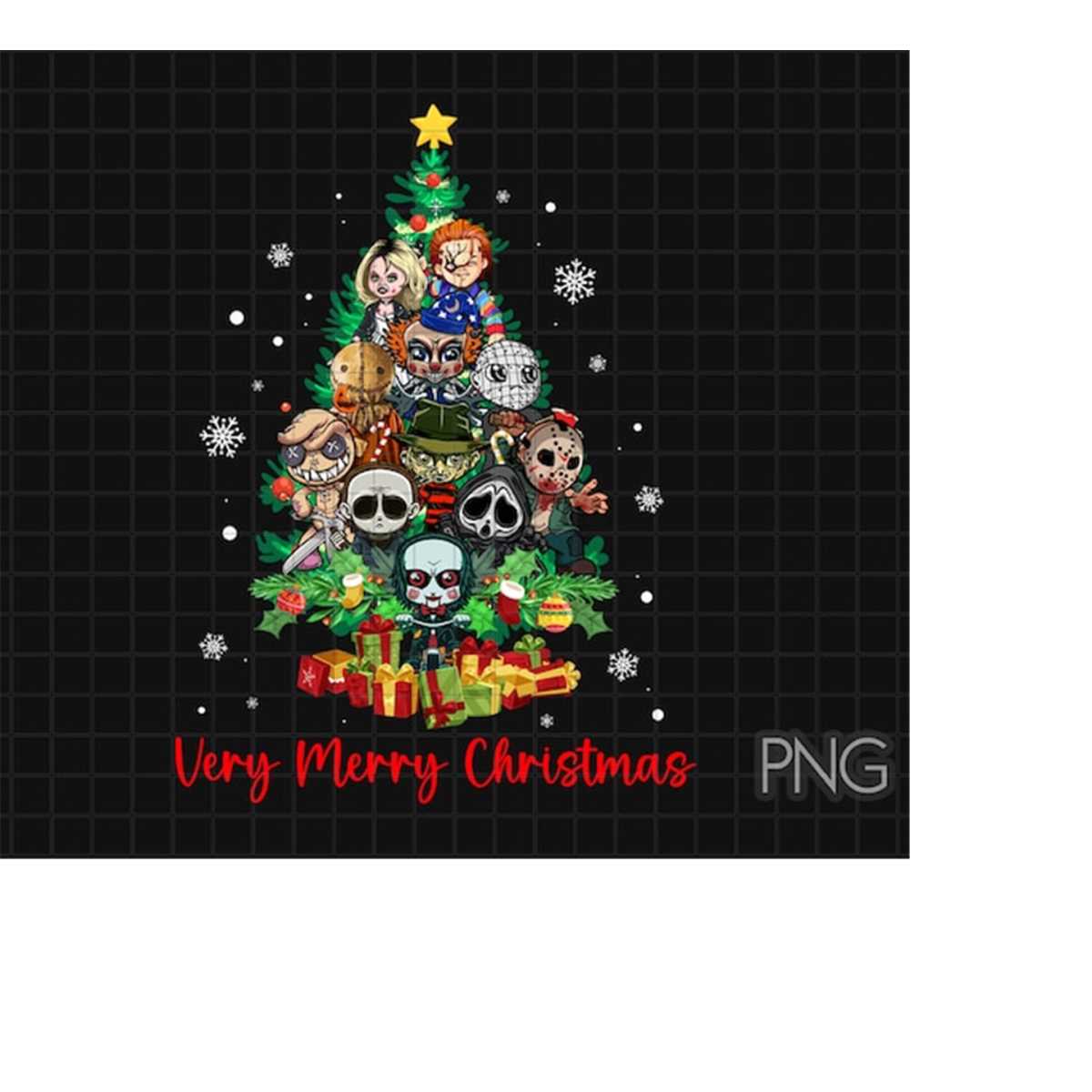 Horror movie Christmas png, very merry chrisitmas png, retro - Inspire ...