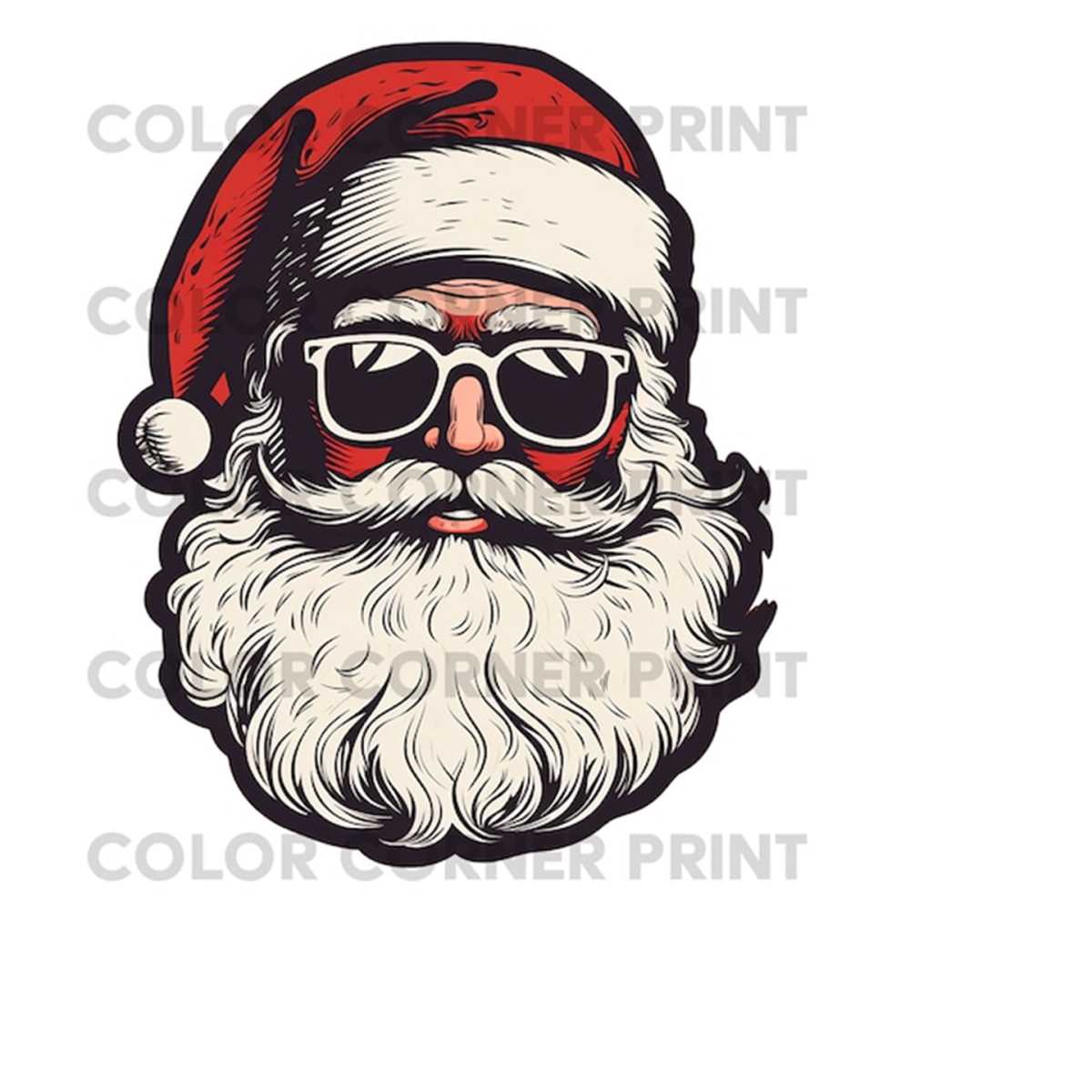 Retro Santa with Sunglasses, Claus PNG, Santa Claus PNG, Chr | Inspire Uplift