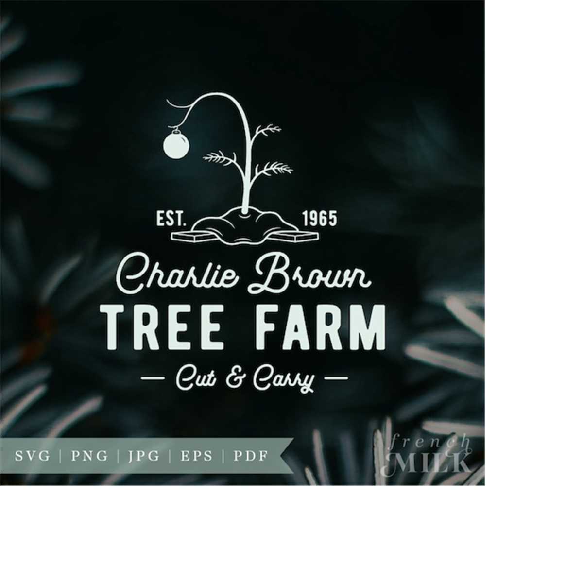 Charlie Brown Christmas SVG EPS | Peanuts Tree Farm Sign | C | Inspire ...