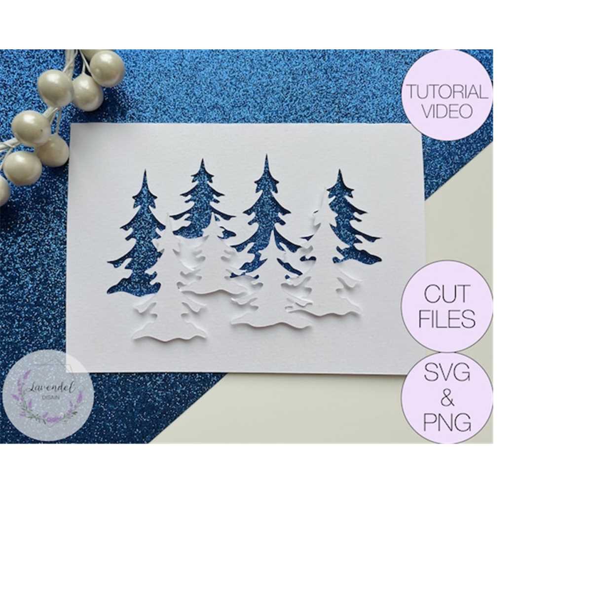 SVG. Christmas Card svg. Christmas tree svg. Trees svg. Cric - Inspire Uplift