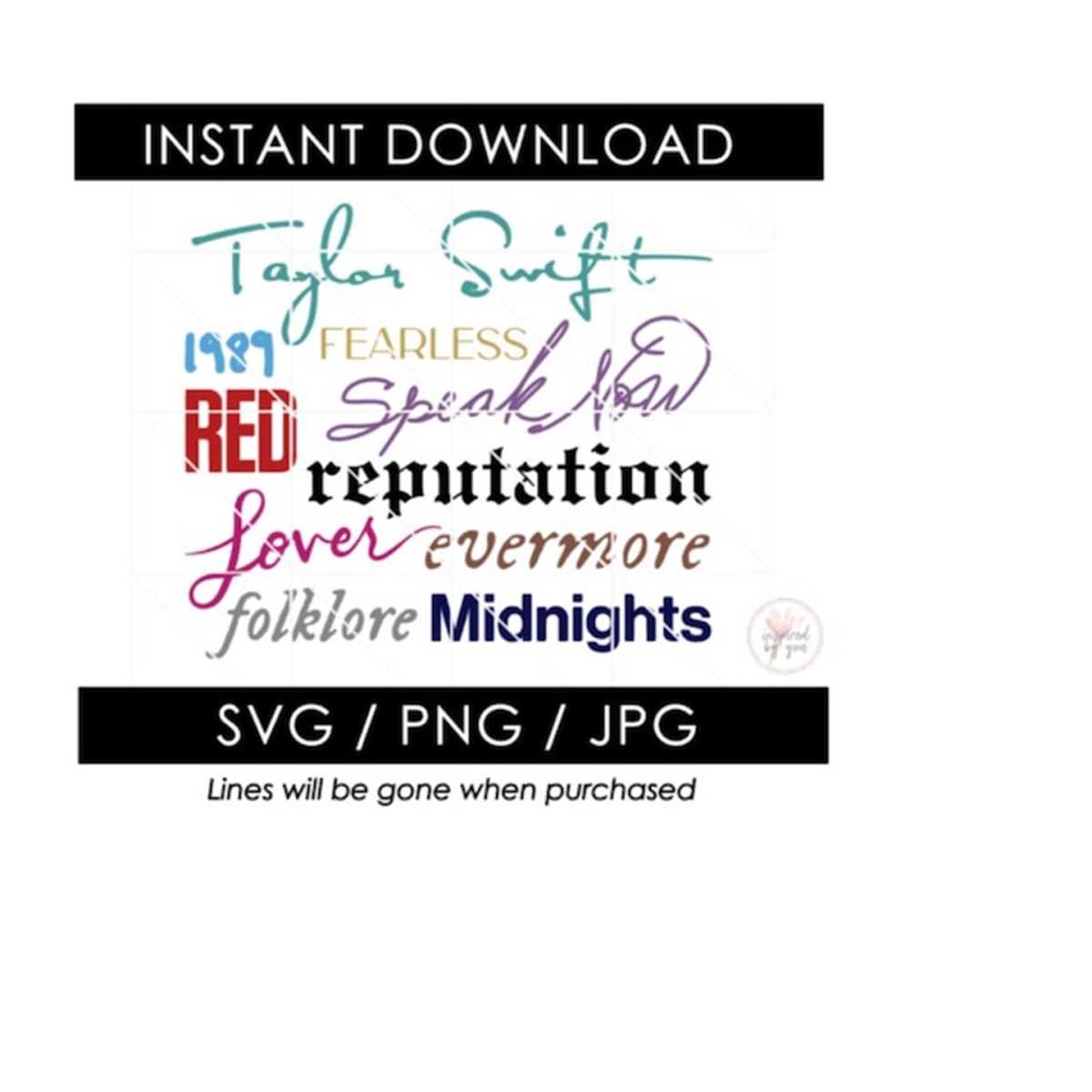 Taylor Swift Album Titles SVG | Era Tours Outfit Design Shir | Inspire ...