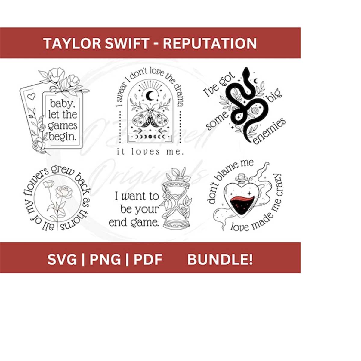 Reputation SVG Taylor Swift T-Shirt Illustration Bundle png - Inspire ...