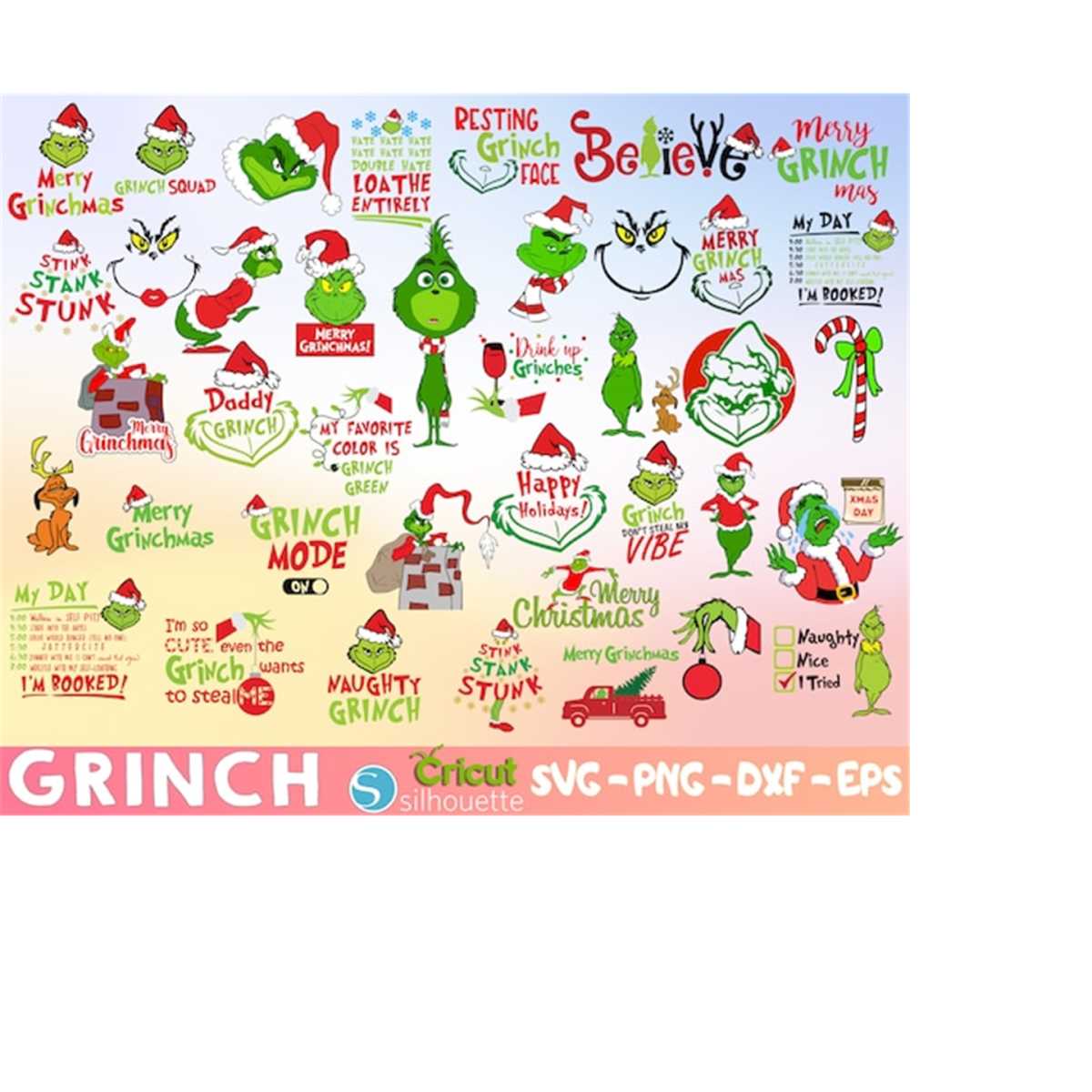 900 Files The Grinch Bundle, 193 UNIQUE DESIGN, Grinch Chris - Inspire ...