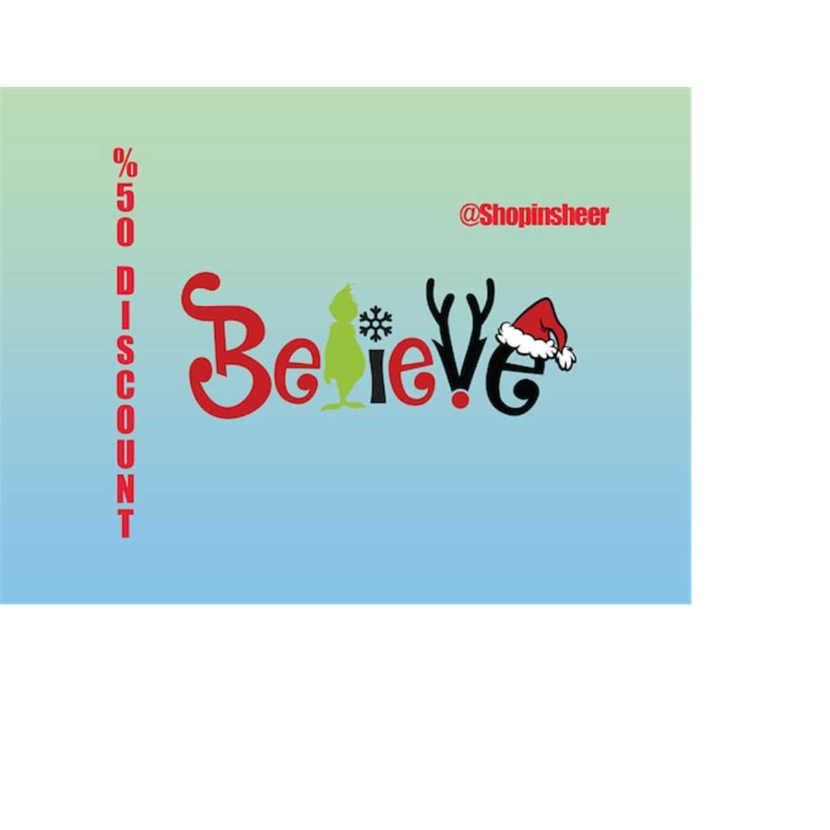 Grinch Believe Svg, Cricut Digital Vector Cut File & Silhoue - Inspire ...