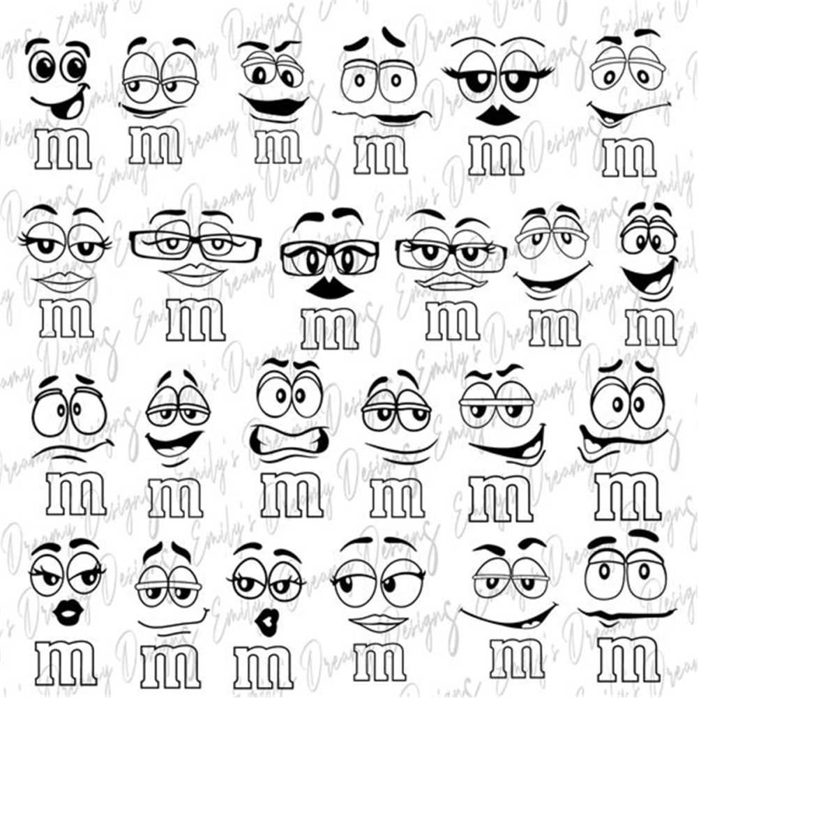Faces gestures mimic SVG PNG clipart bundle cricut silhouett - Inspire ...