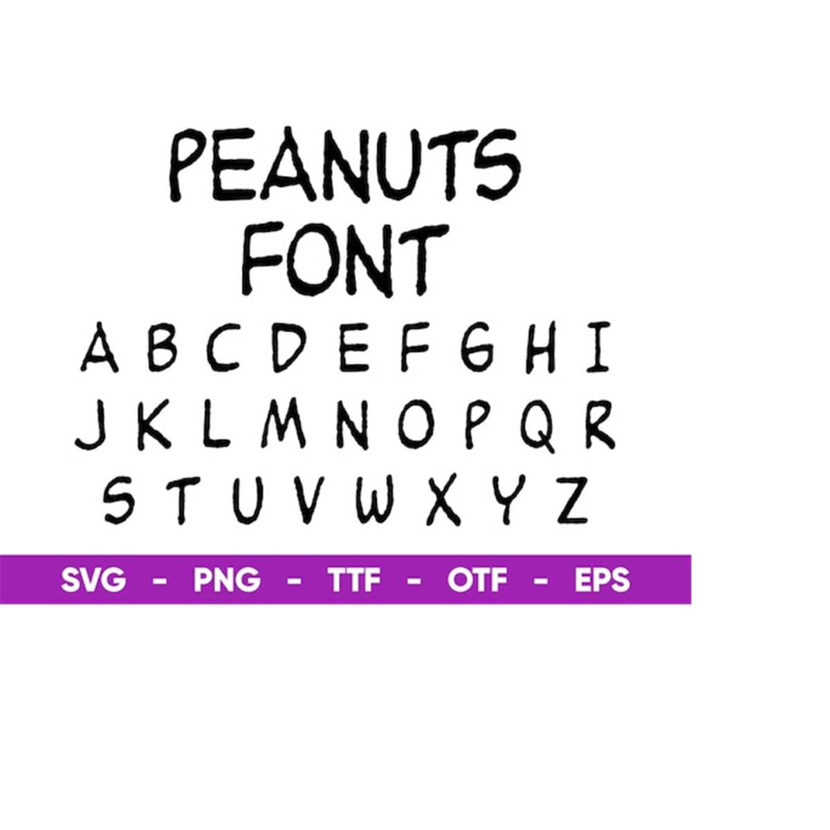 Peanuts Font SVG, Peanuts Font Svg Files for Cricut and Silh - Inspire ...