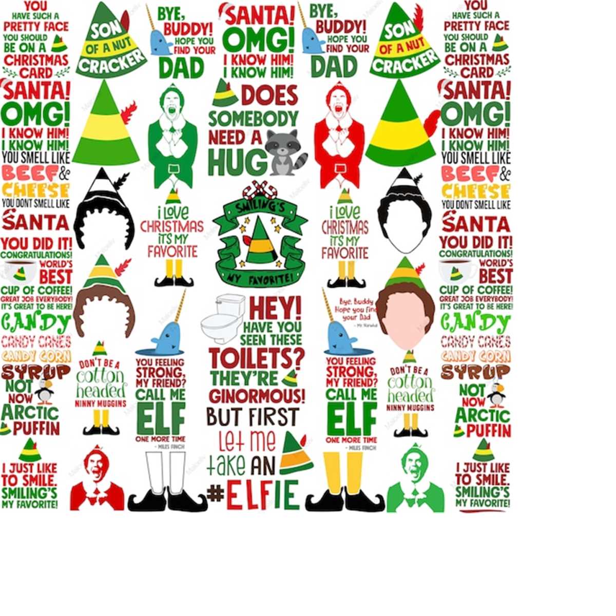 Buddy the Elf SVG Bundle, Christmas SVG Bundle, Vector Files - Inspire ...