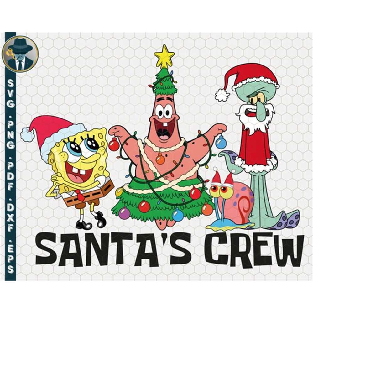 Santa&39s Crew Svg, Christmas Svg, SpongeBob Svg, SpongeBob - Inspire ...