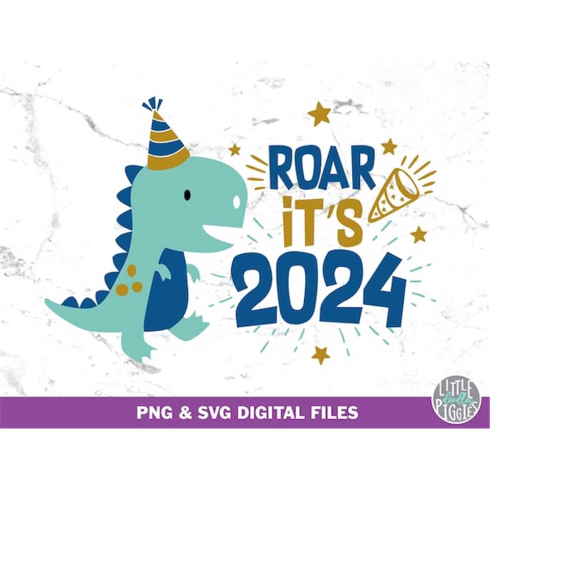 2024 Kids New Years Png, Dinosaur New Year, Dino New Year - Inspire Uplift