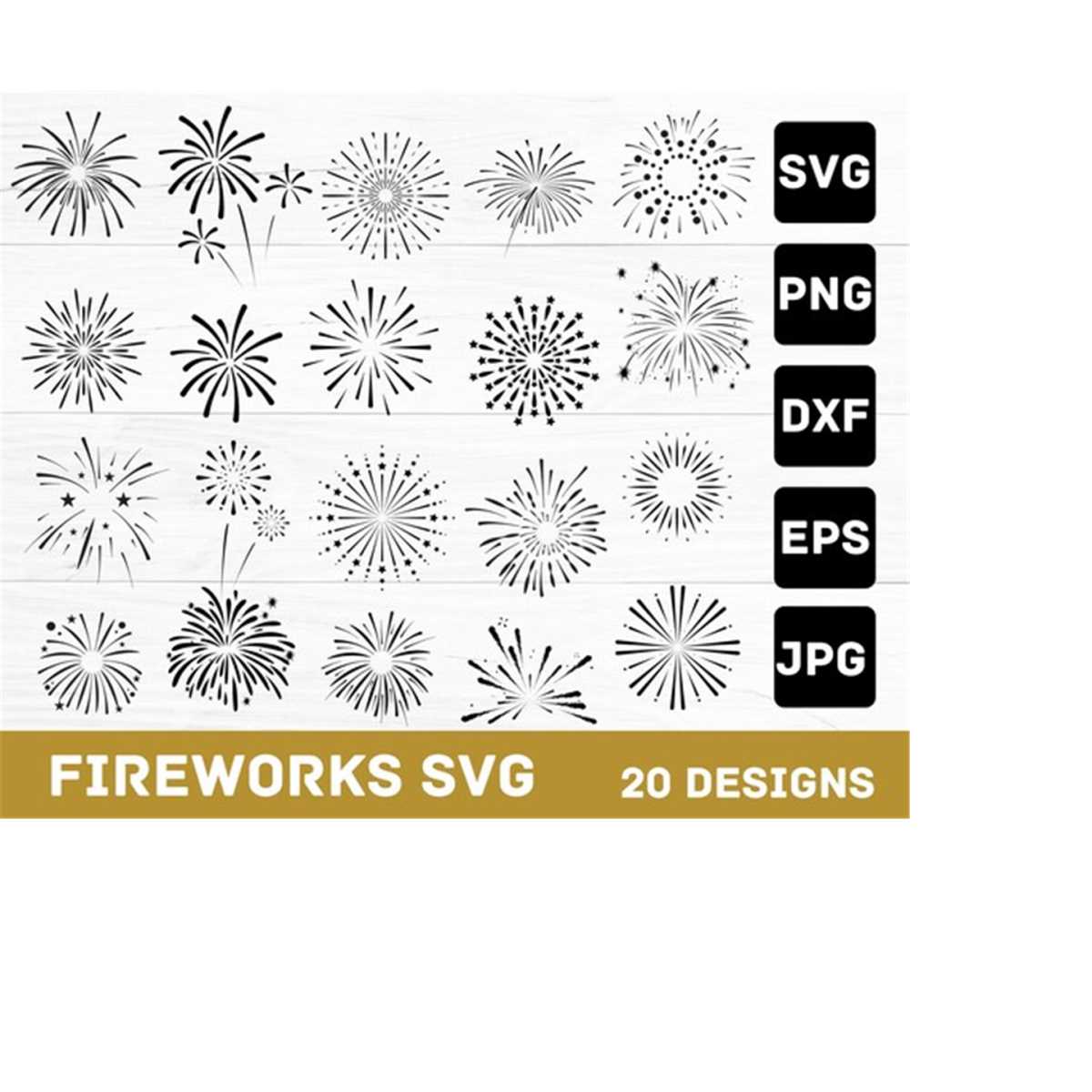 Christmas Fireworks SVG bundle, New Year Fireworksvg, Silhou | Inspire ...