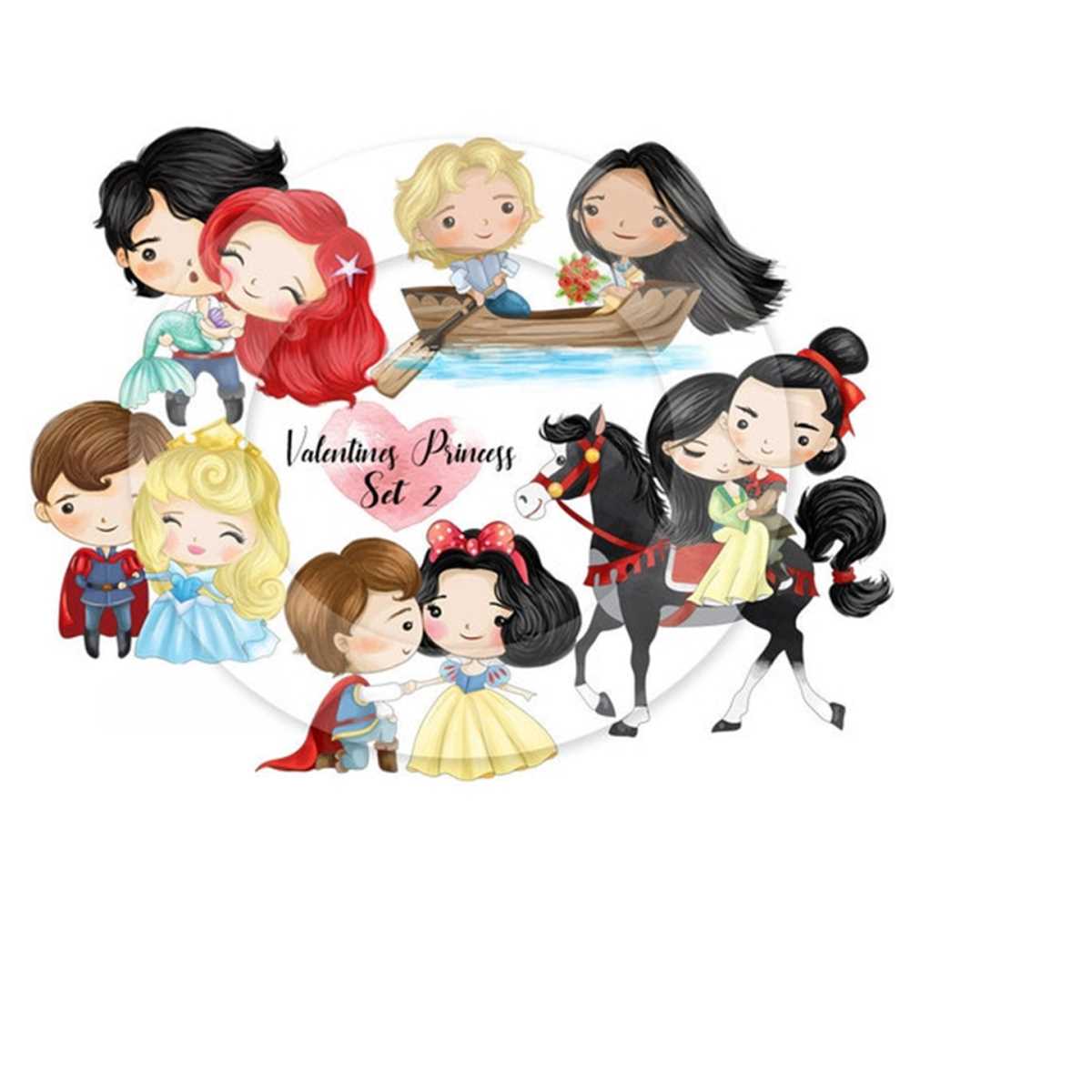 Valentines princess, Valentines Day Clipart set2 instant dow - Inspire ...