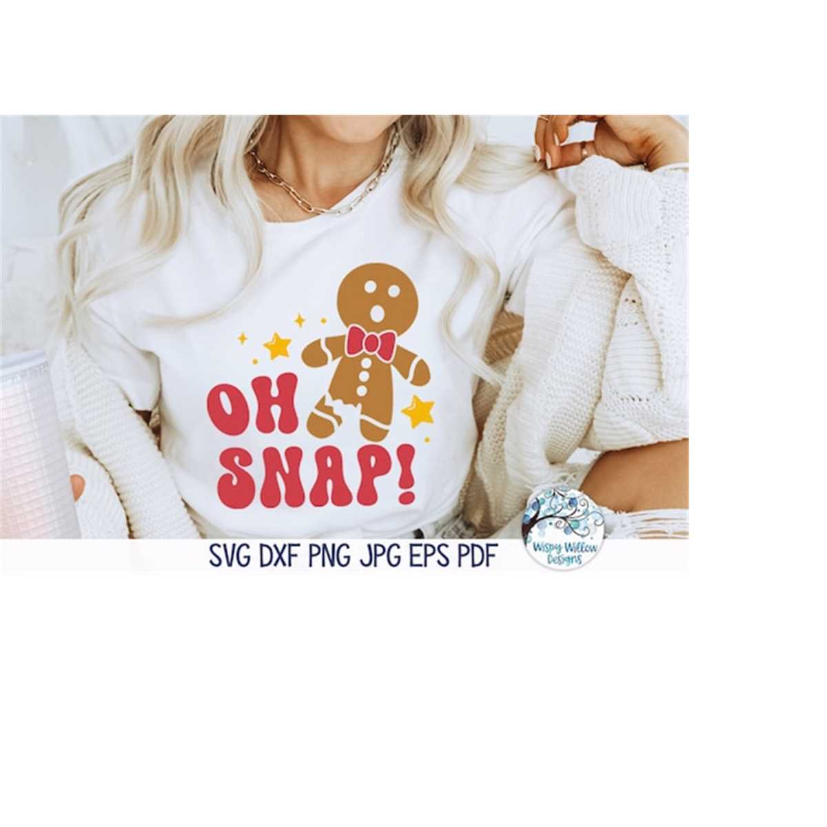 Oh Snap SVG for Cricut, Funny Gingerbread Man Cookie, Groovy | Inspire ...