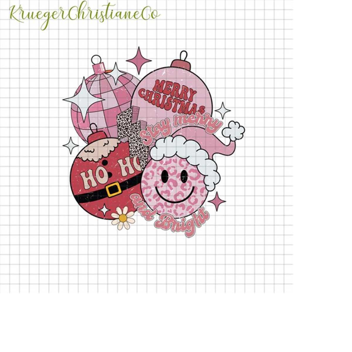 Stay Merry And Bright Png, Smiley Face Christmas Png, Retro - Inspire ...