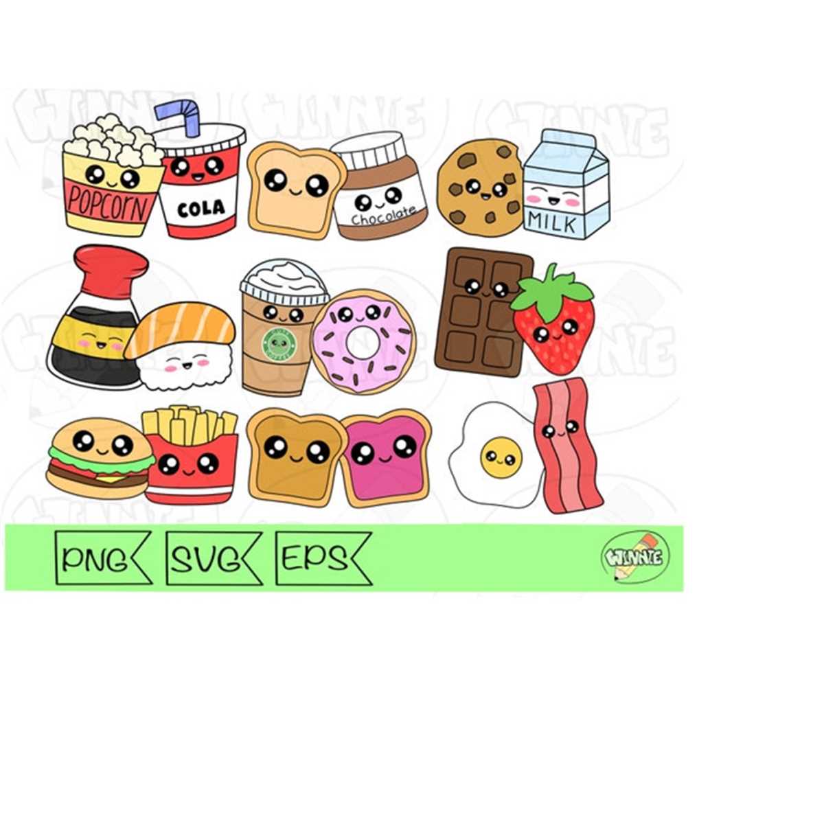 food pairs perfect match clipart perfect match svg kawaii fo | Inspire ...