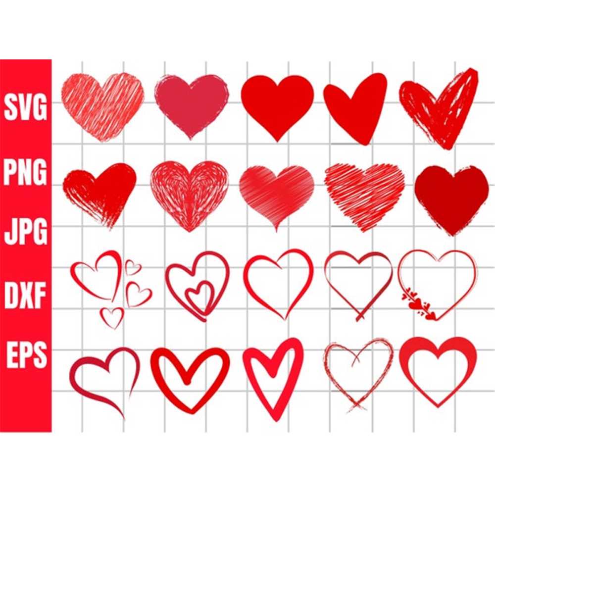 Red Heart SVG, Valentine&39s day svg, Red Hearts bundle, Lov | Inspire ...