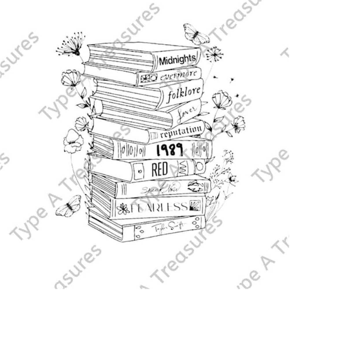 Albums as Book Stack SVG PNG | Taylor&39s Version Swiftie Th | Inspire ...