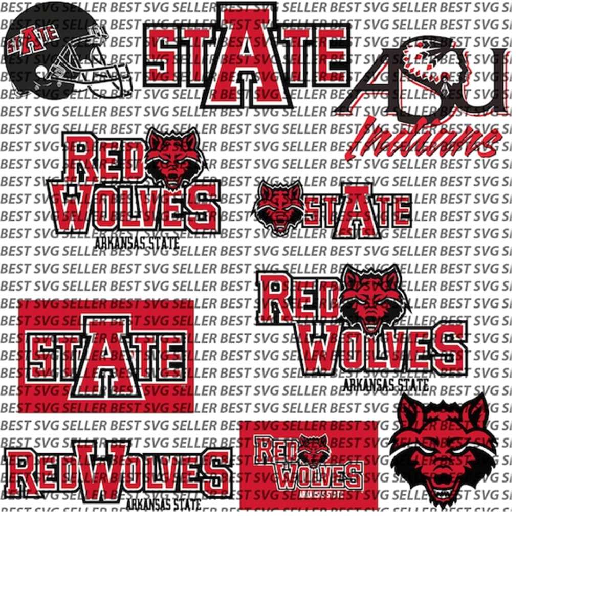 Red Wolves SVG, Basketball SVG, Arkansas State, Football SVG | Inspire ...