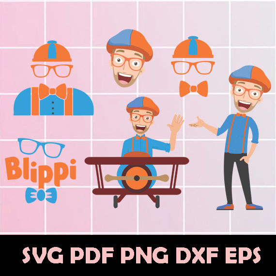 Blippi SVG, Digital Download Bundle Cricut, Blippi Vector, | Inspire Uplift