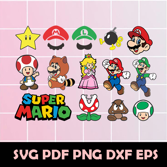 Mario Bros SVG, Super mario svg bundle, Mario Bros Clipart, | Inspire ...