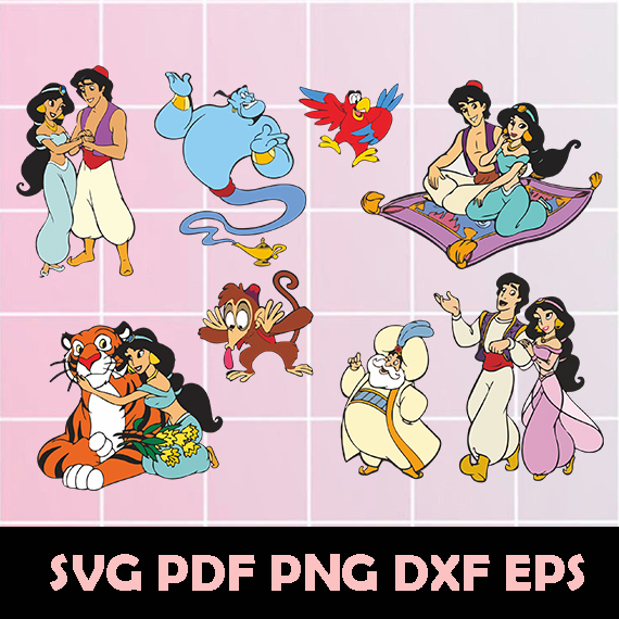 Aladdin Svg Bundle, Disney Svg Bundle, Aladdin Svg, Aladdin - Inspire ...