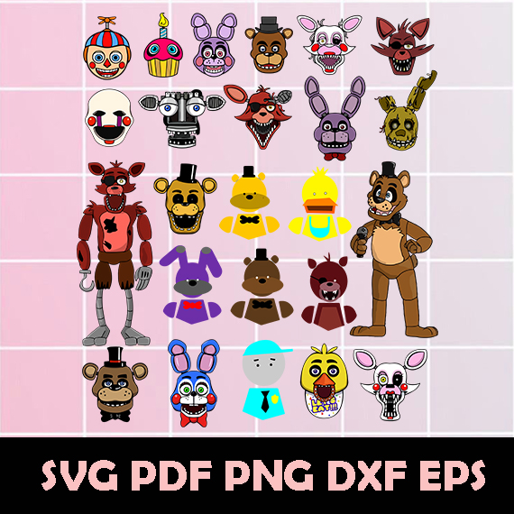 fnaf svg, five nights freddy svg, five nights freddy Clipart | Inspire ...