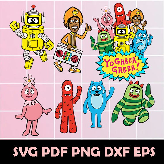 Yo Gabba Gabba SVG, Yo Gabba Gabba Clipart, Yo Gabba Gabba V | Inspire ...