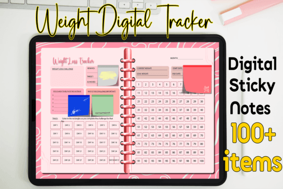 Weight Loss Digital Tracker/Planner for GoodNotes Notability | Inspire ...