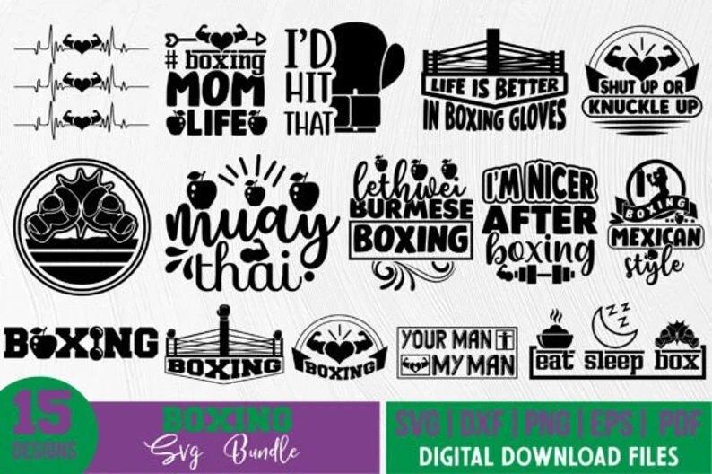 Ultimate Boxing SVG Bundle - Boxer SVG, PNG, EPS, DXF, PDF F | Inspire ...