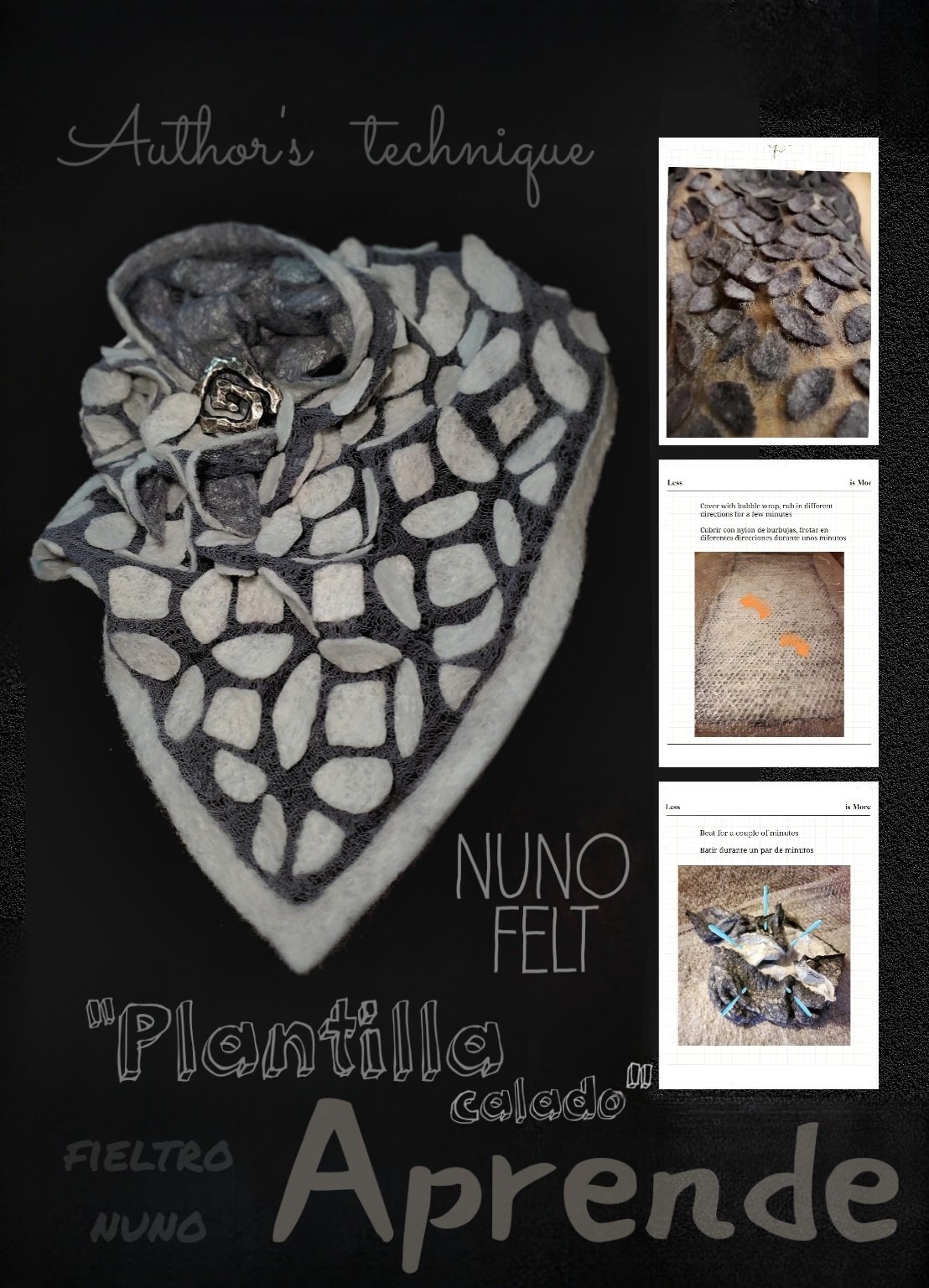 Tutorial digital course clase of felt "stencil openwork" aut - Inspire ...