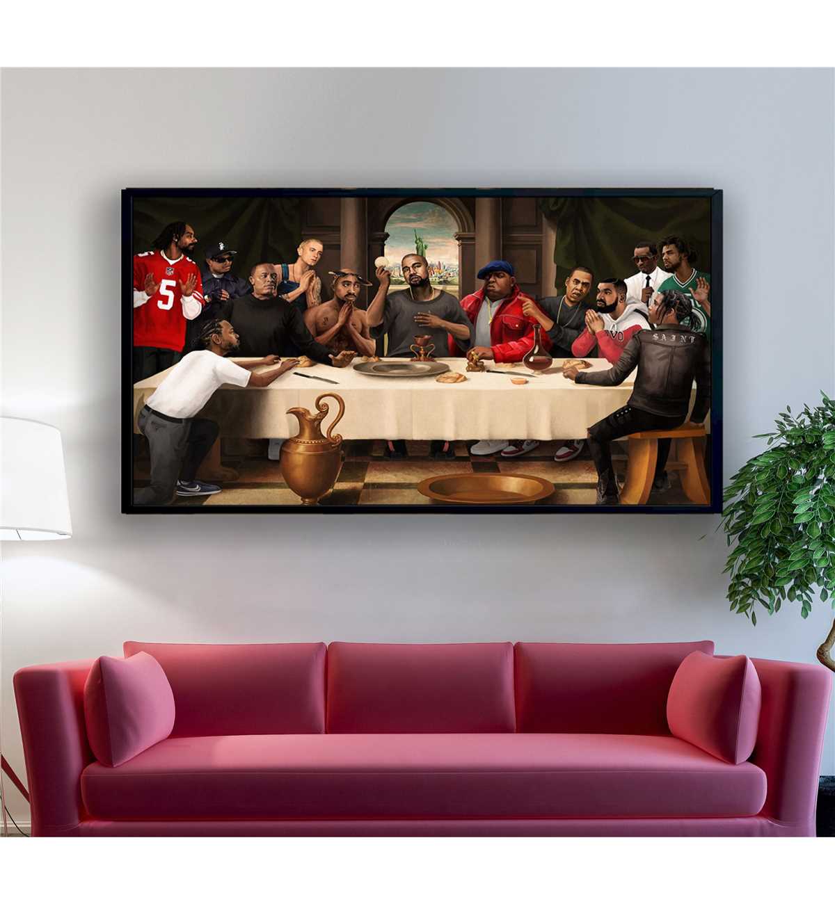 Last Supper All Time Rappers Canvas Wall Art, | Inspire Uplift