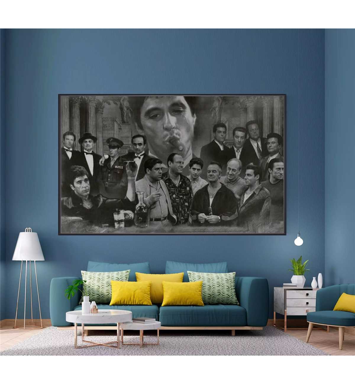 The Godfather Famous Actors Painting, Marlon Brando and | Inspire Uplift