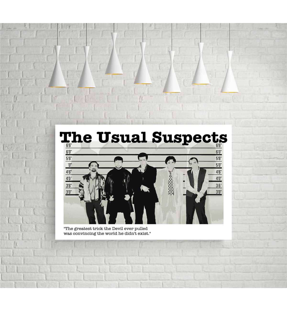 The Usual Suspects Movie Poster, Black and White | Inspire Uplift