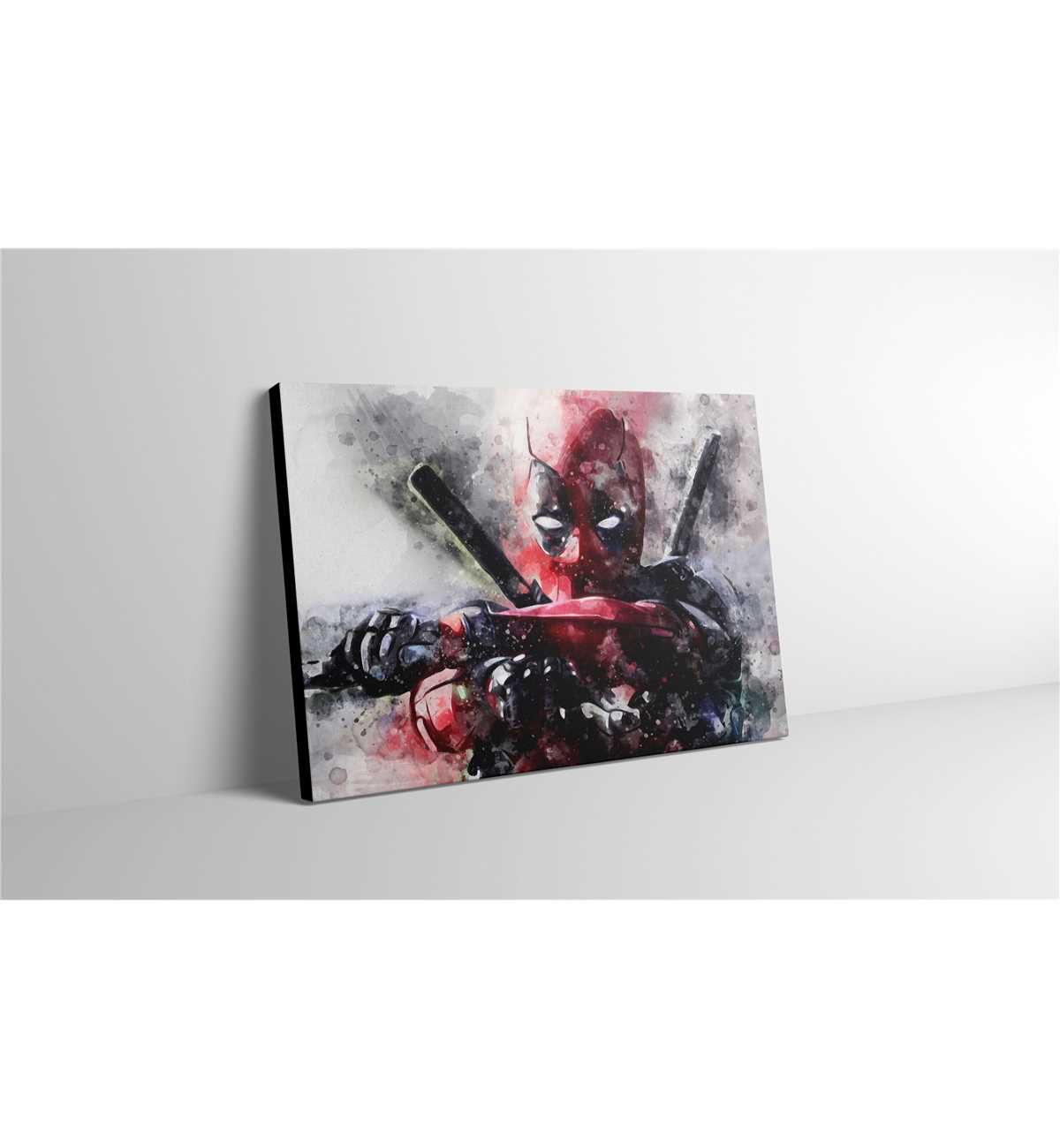 Deadpool Watercolor Canvas Print - Deadpool Wall Art | Inspire Uplift