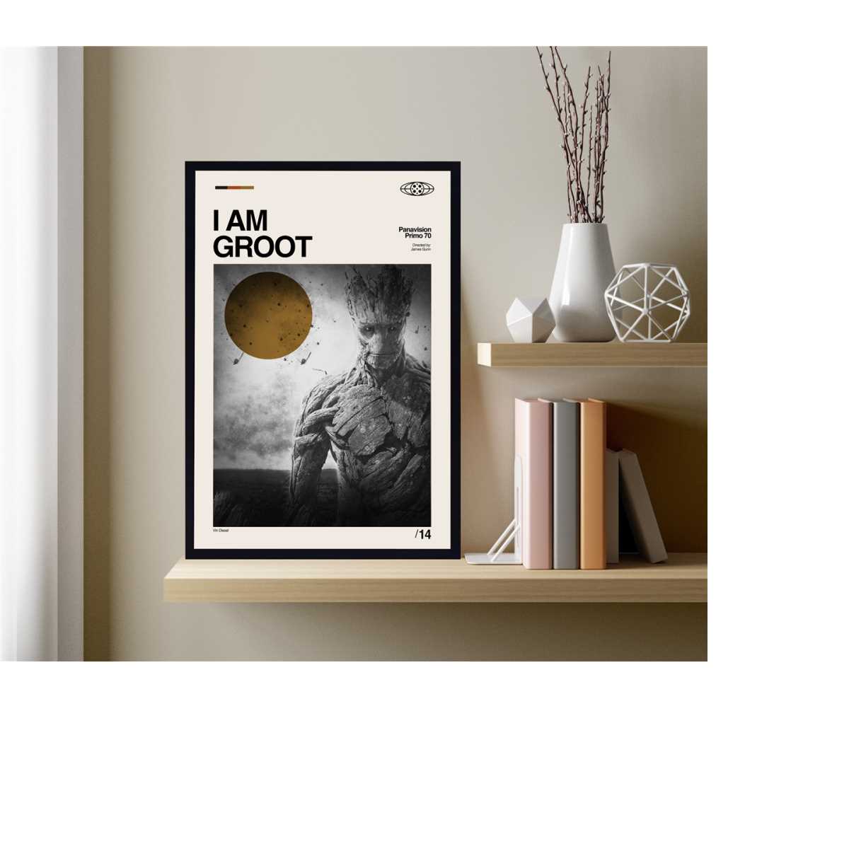 I Am Groot Movie Poster, I Am Groot Poster, I Am Groot Retro | Inspire ...