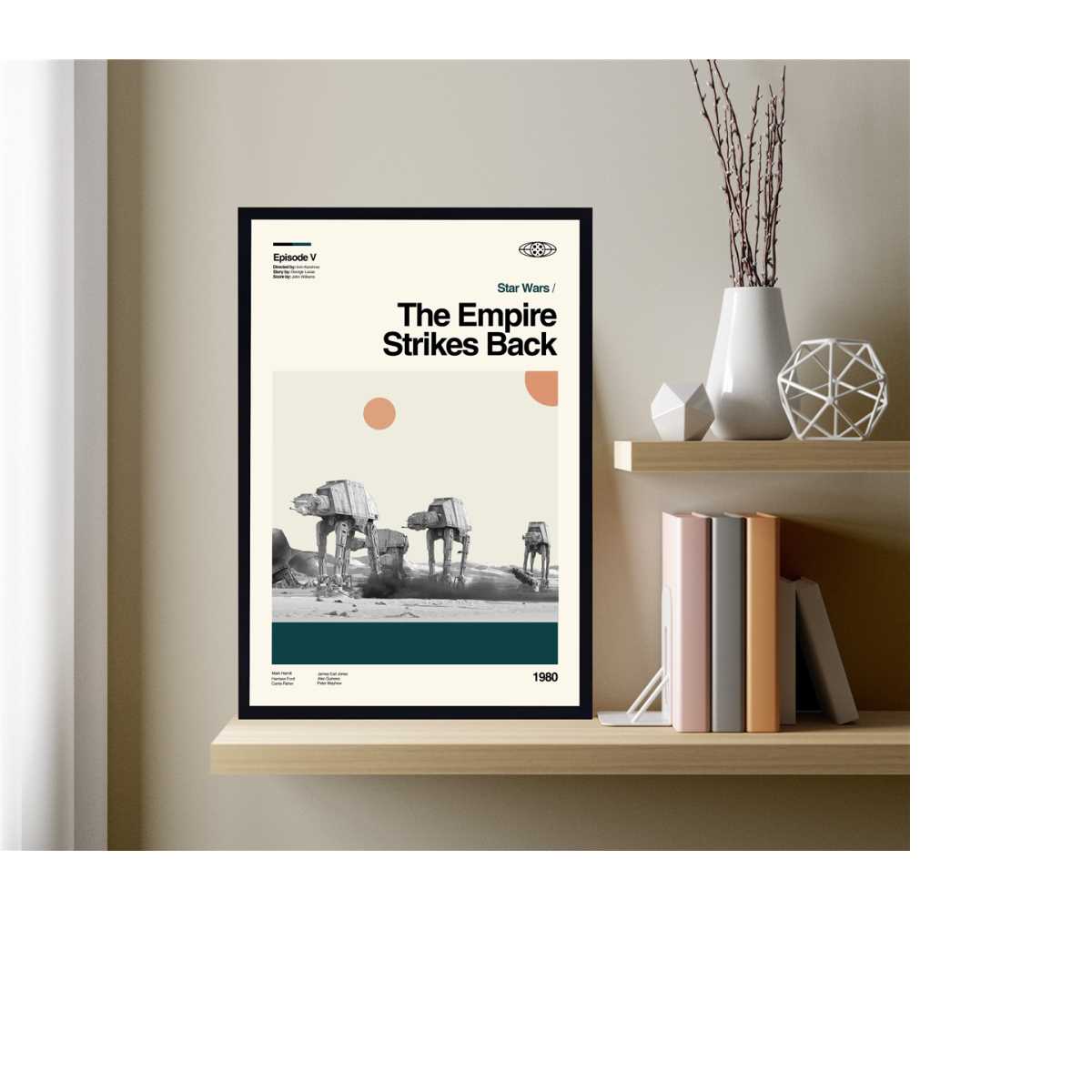 The Empire Strikes Back Poster, Star Wars, Retro Movie Poste | Inspire ...