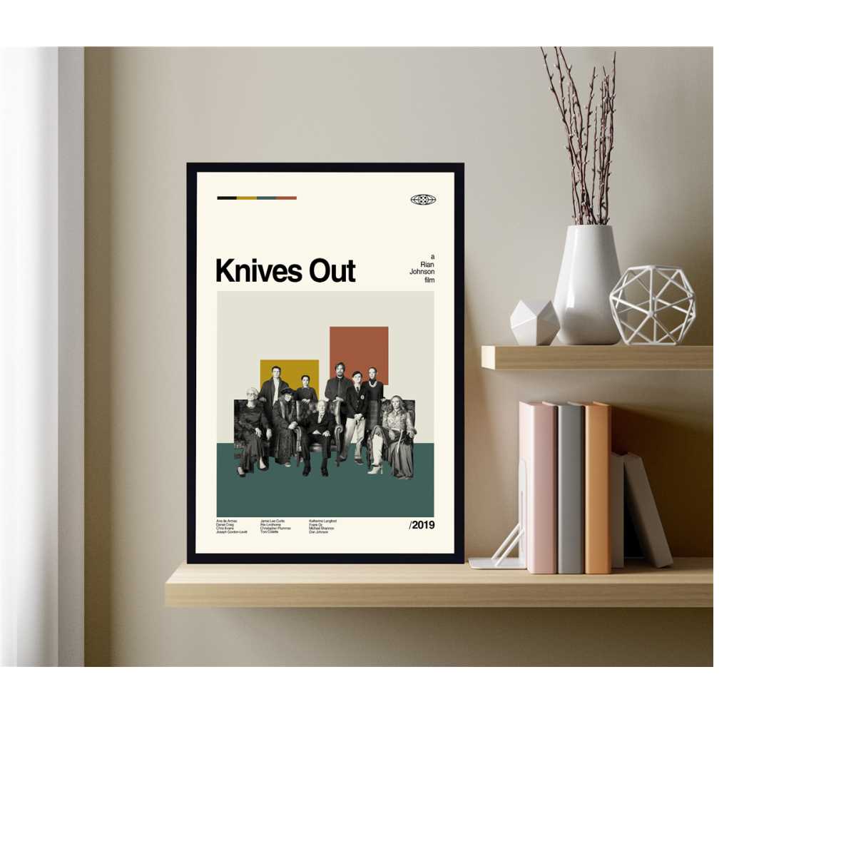 Knives Out Poster, Knives Out Movie, Movie Poster, Retro Mod | Inspire ...