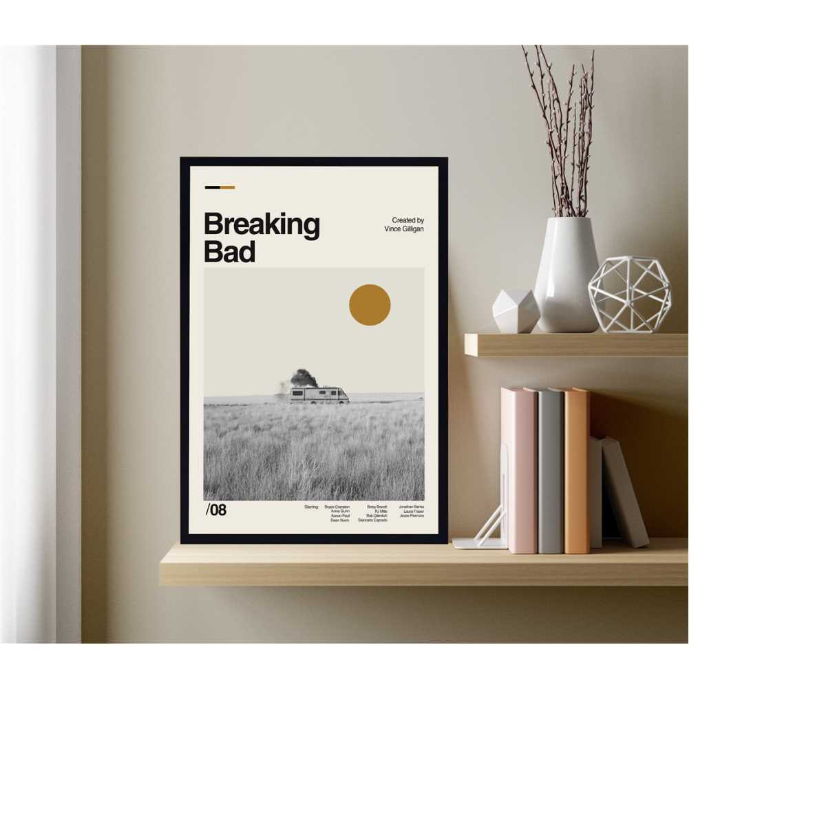 Breaking Bad Movie Poster, Vince Gilligan, Mid Century Moder | Inspire ...