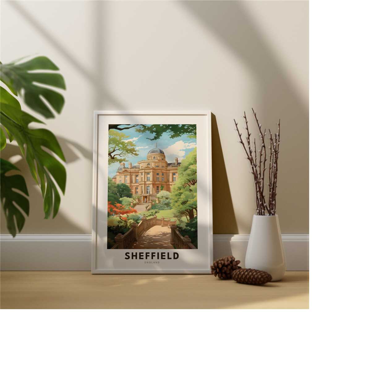 Sheffield art print, Sheffield wall art poster, Yorkshire pr | Inspire ...