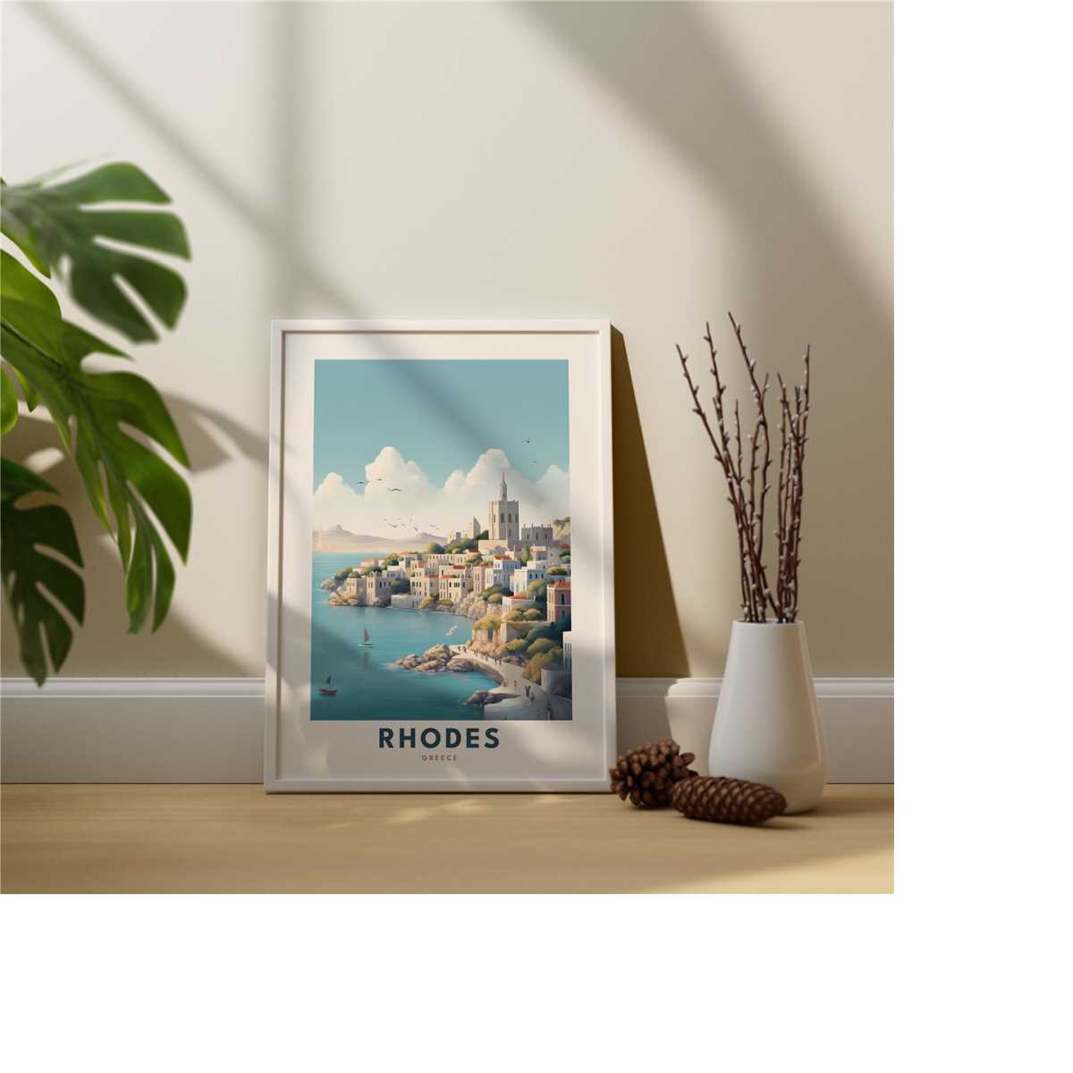 Greece Wall Art Print - Rhodes Art Print - Greece Wall Decor | Inspire ...