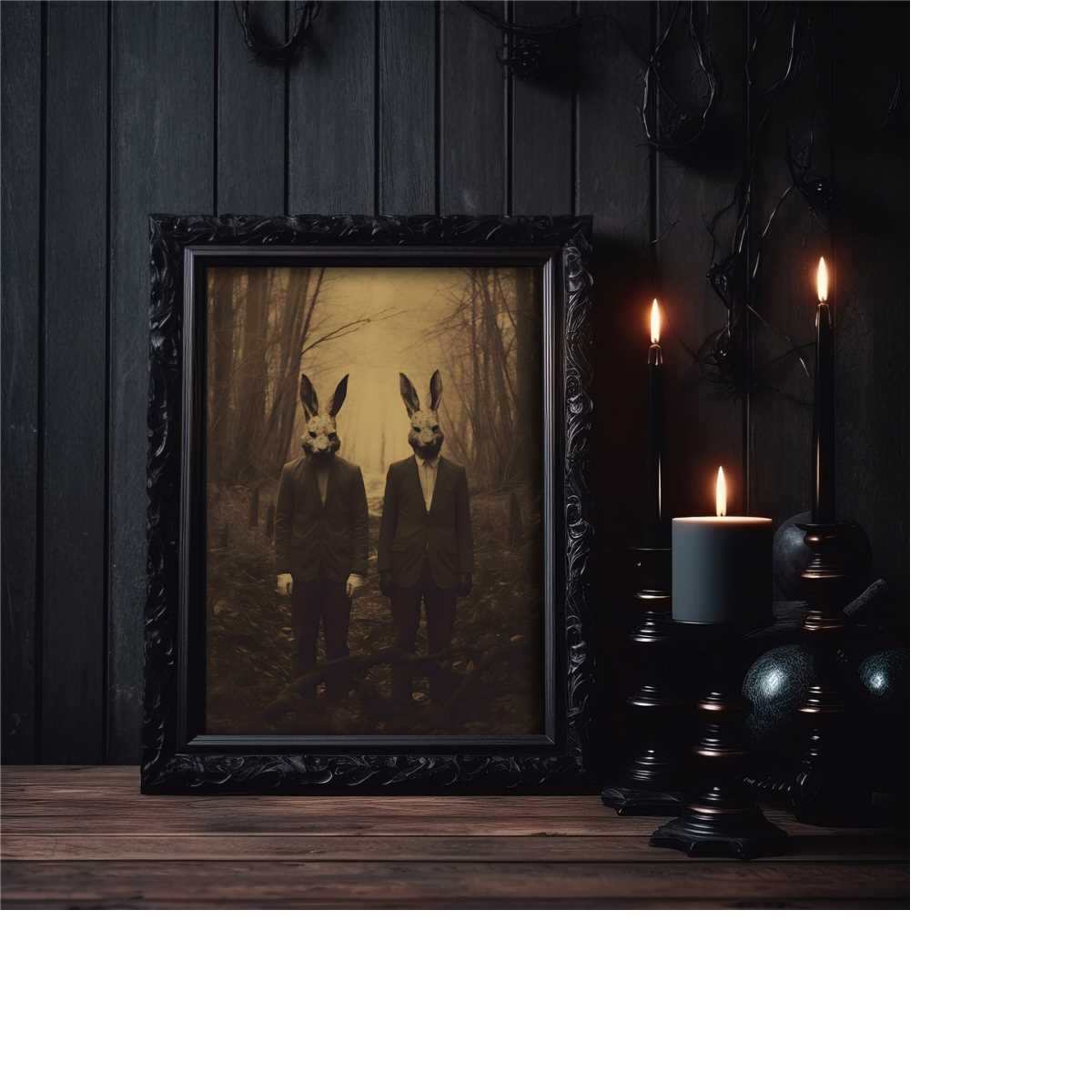 Rabbit Cult of the Forest, Gothic Home Decor, Dark Academia, - Inspire ...