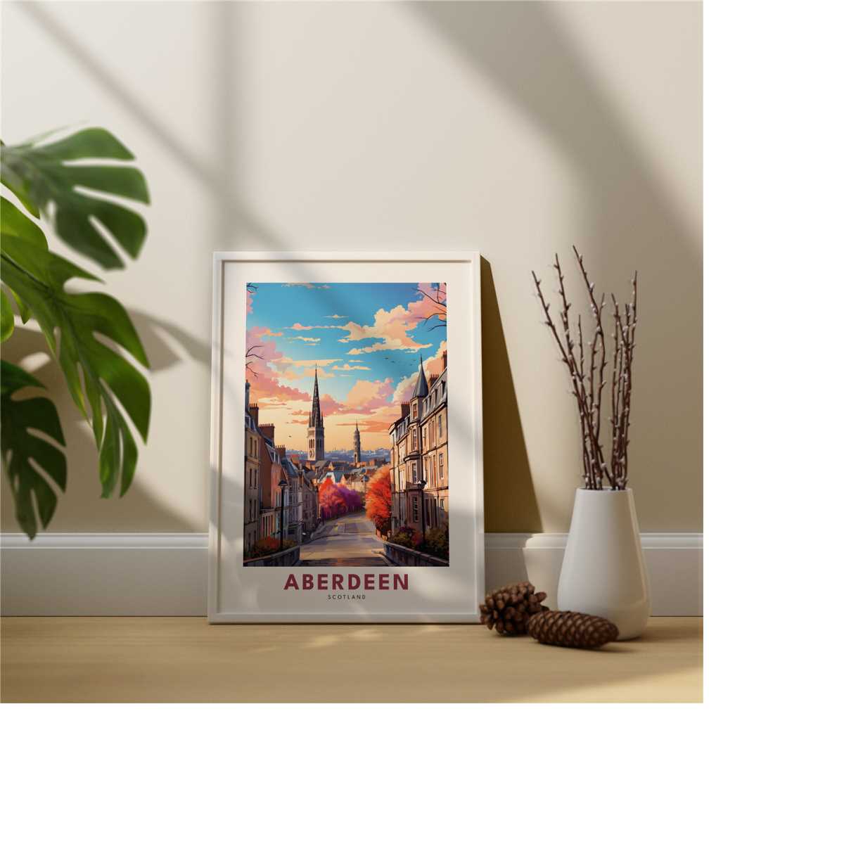 Aberdeen Poster - Aberdeen Wall Art Print - Scotland Wall Ar | Inspire ...