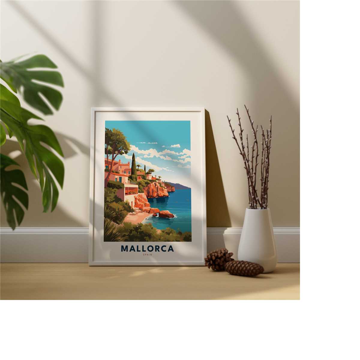 Mallorca Travel Poster Print - Mallorca Art Print - Spain Wa | Inspire ...