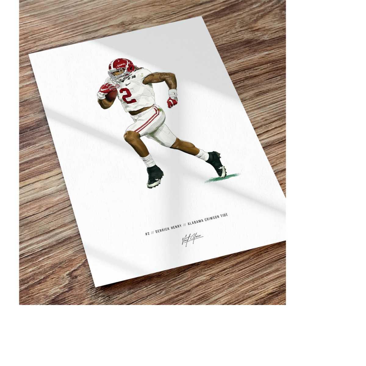 Derrick Henry Art Illustrated Poster, Derrick Henry Poster, | Inspire ...