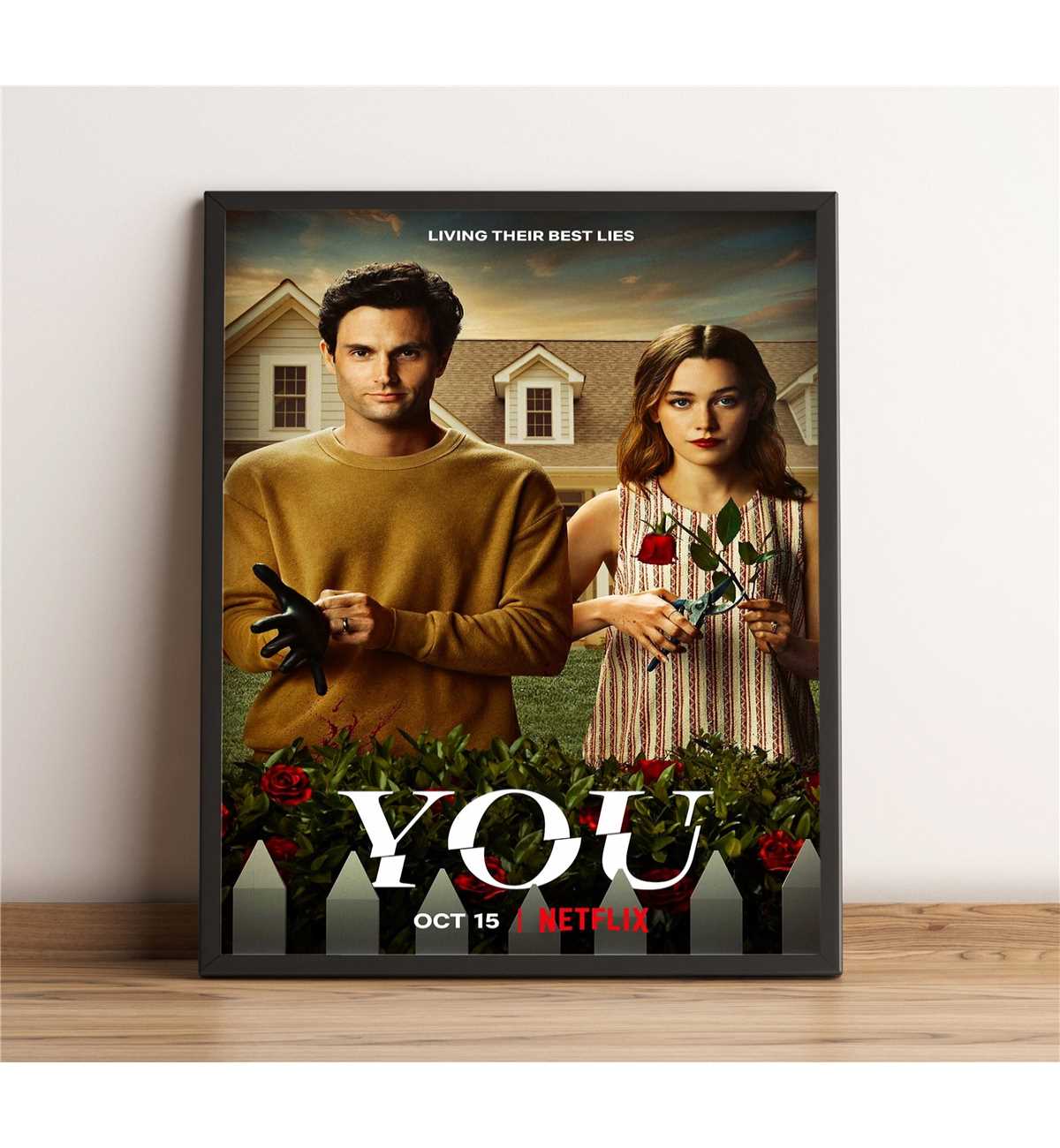 You Poster, Penn Badgley Wall Art, Victoria Pedretti | Inspire Uplift